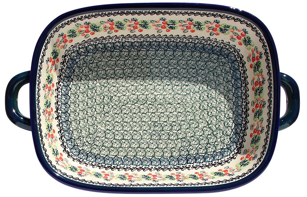 Polish Pottery Baking Dish with Handles From Zaklady Ceramiczne ...