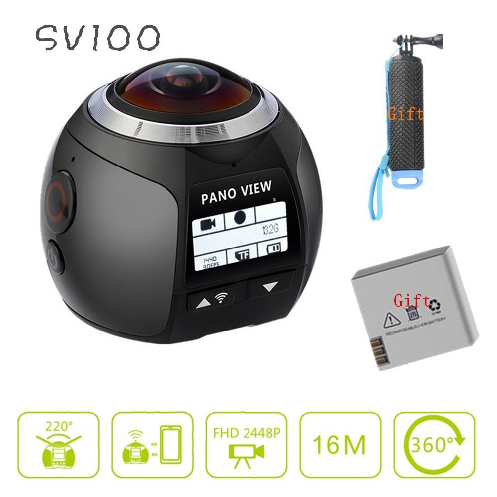 Sansnail@4K 360 Action Camera Wifi Mini Panoramic Camera 2448*2448 ...
