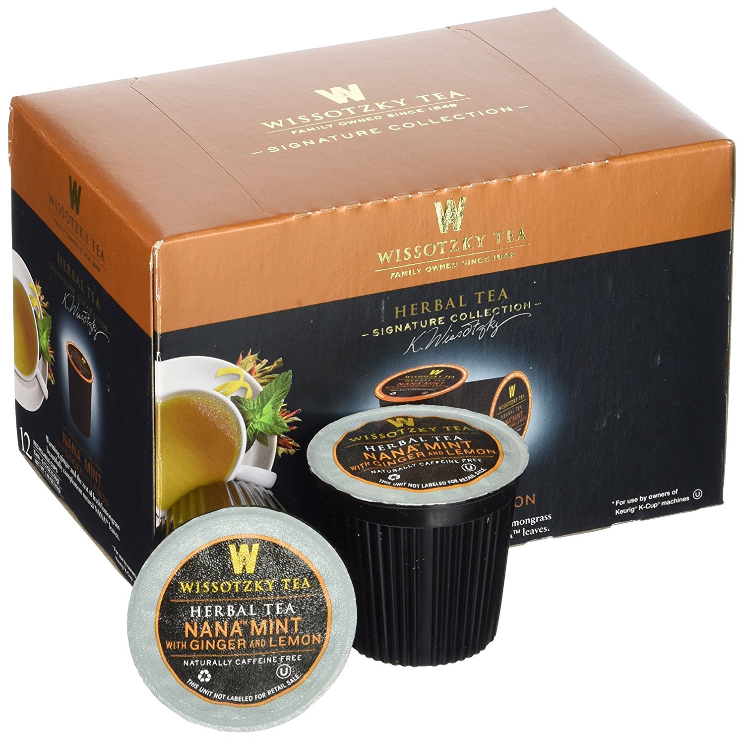 Wissotzky Tea Spiced Citrus Nana Mint Herbal Single Serve Cups for Keurig K Cups, 12 Count N63 ...