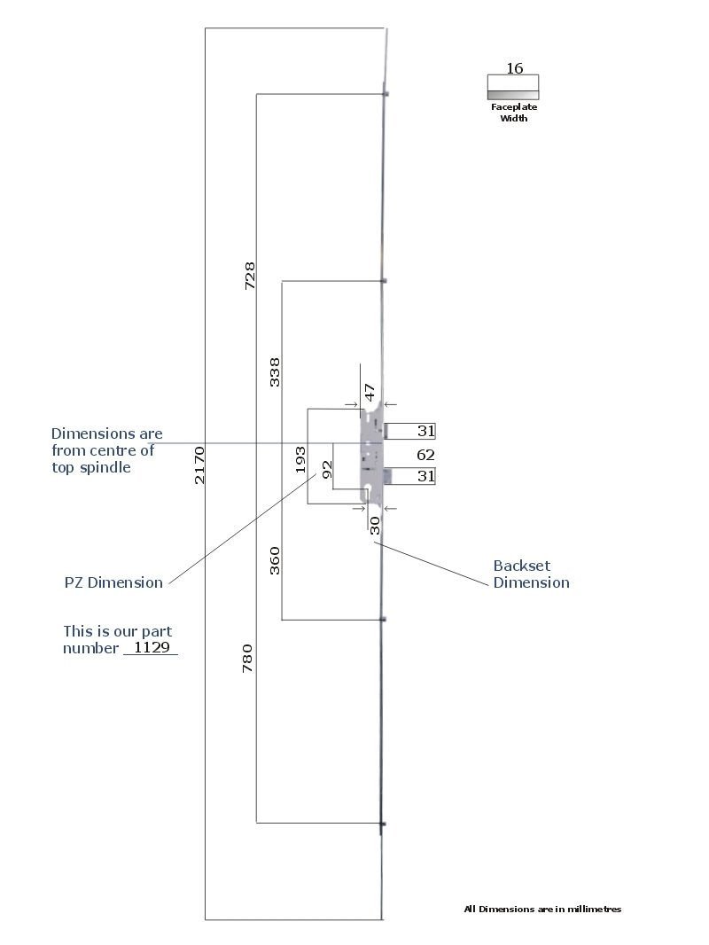 Fuhr 856 Upvc Door Lock 4 Roller Cam 30mm Backset Multipoint by Fuhr ...