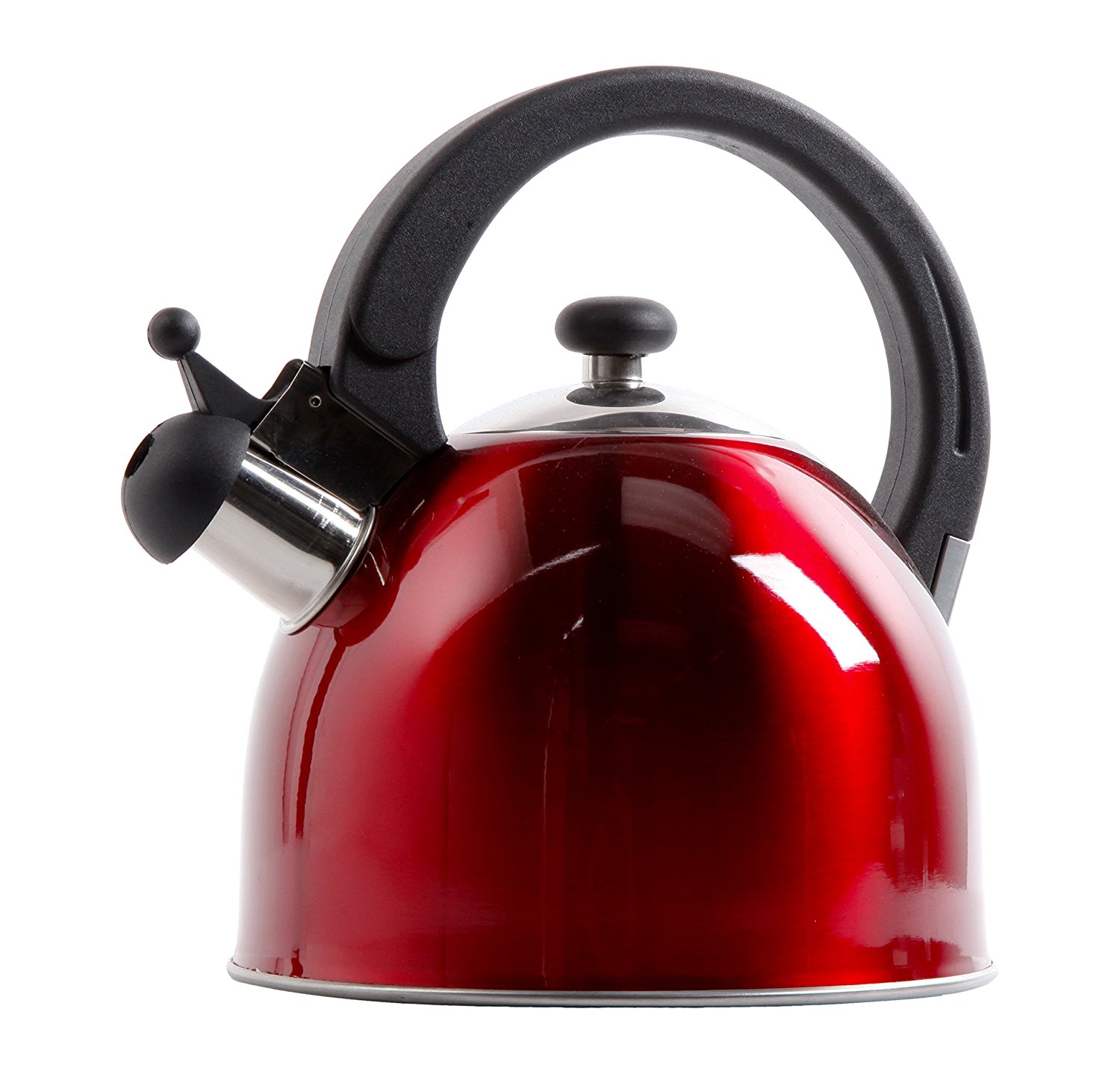 Mr Coffee Walston Stainless Steel Tea Kettle, 2 quart, Metallic Red N2 ...