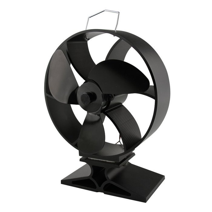 Neat834 Heat Powered Stove Fan, 4 Blades Round Wood Burning Stove Fan ...