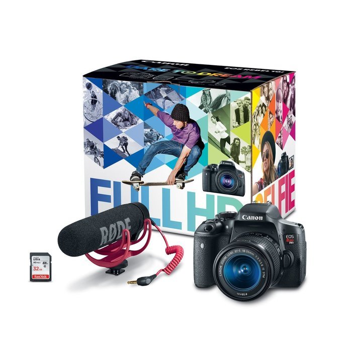 Canon EOS Rebel T6i DSLR Video Creator Kit with 18-55mm & 55-250mm Lens ...