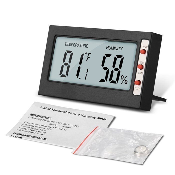 Sungwoo Indoor Digital Thermometer Humidity Meter, Hygrometer and ...