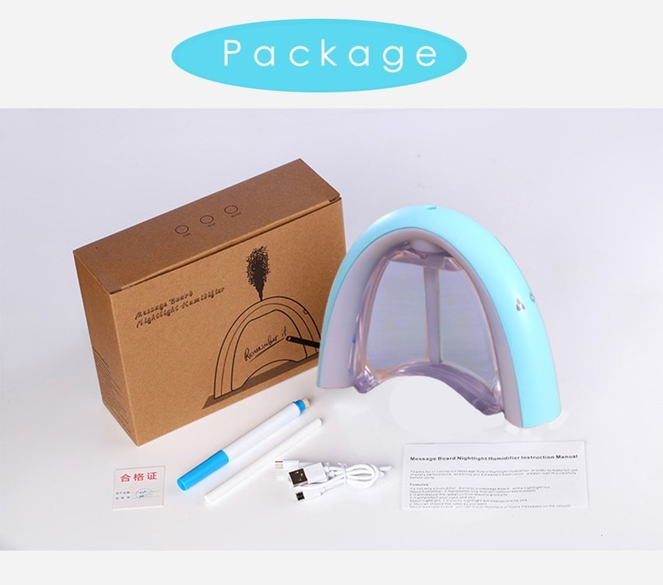 Touchshop Ultrasonic Cool Mist Humidifier, 400ml Message Board USB Air ...