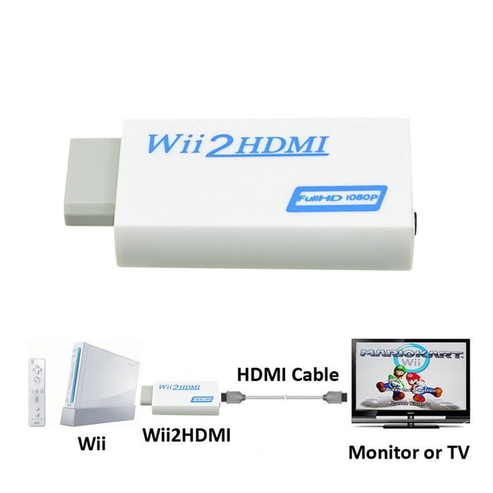 NAMEO Wii to HDMI Adapter Converter Wii2HDMI Support 1080P 720P 3.5mm ...