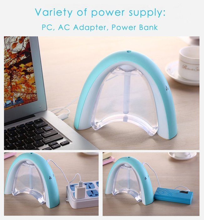 Touchshop Ultrasonic Cool Mist Humidifier, 400ml Message Board USB Air ...