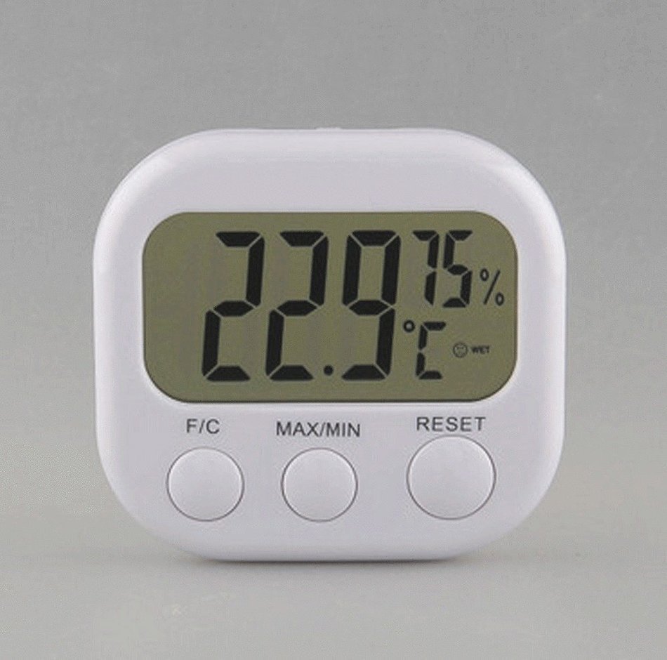 1 White Mini Digital Indoor LCD Display Thermo Hygro Meter Thermometer ...