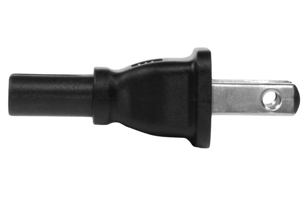 SF Cable, 2 prong plug adapter,USA IEC 60320-C7 receptacle to NEMA 1 ...