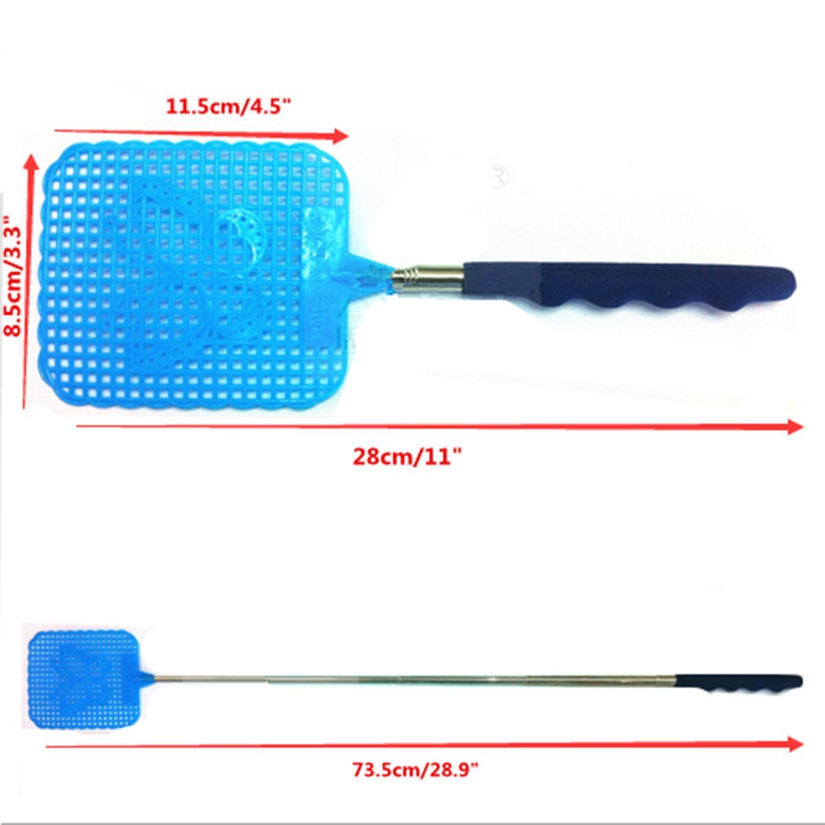 Plastic Retractable Butterfly Pattern Swatter Prevent Insect Bug Racket ...