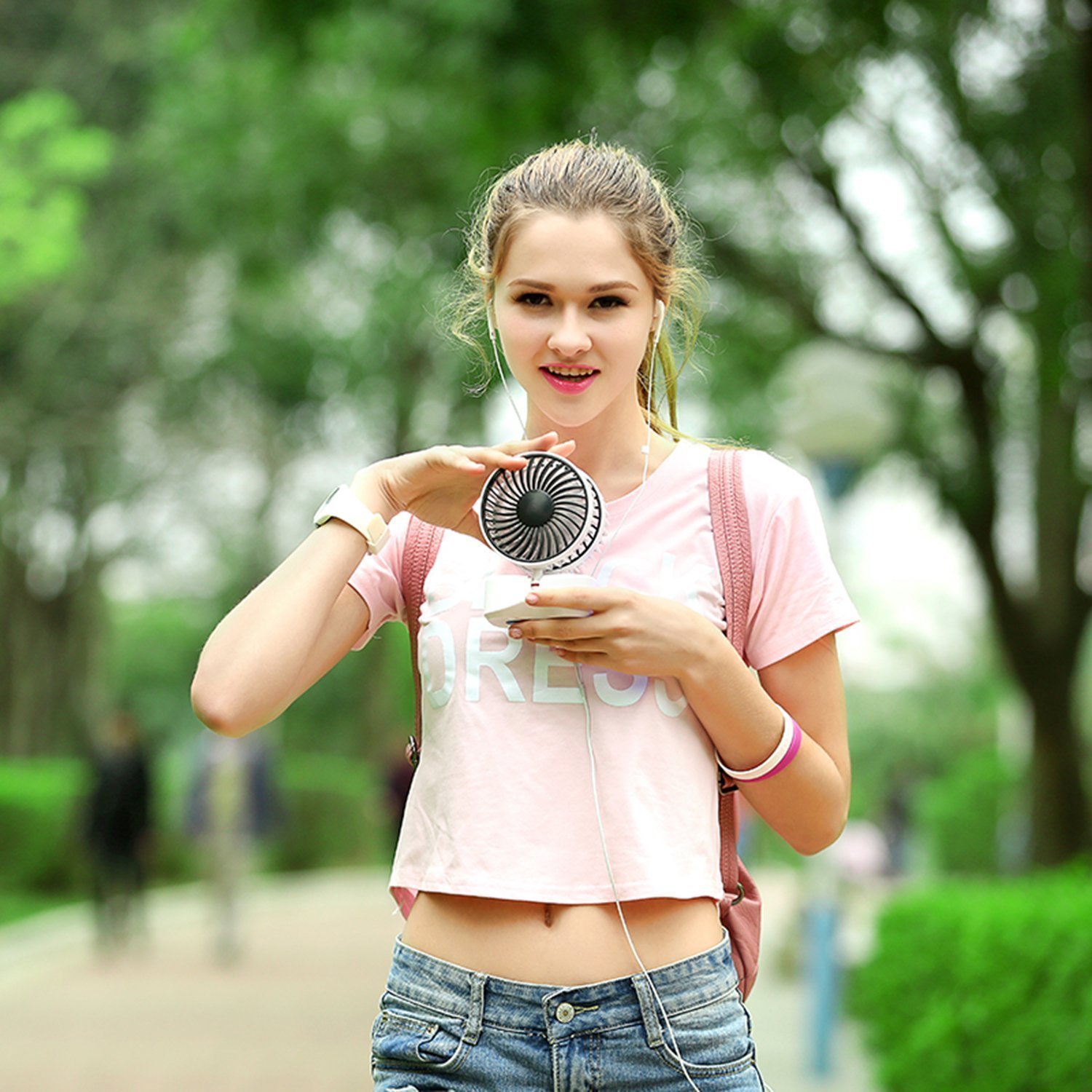 ONETWO Portable personal MINI USB battery cooling fan,Silent double ...