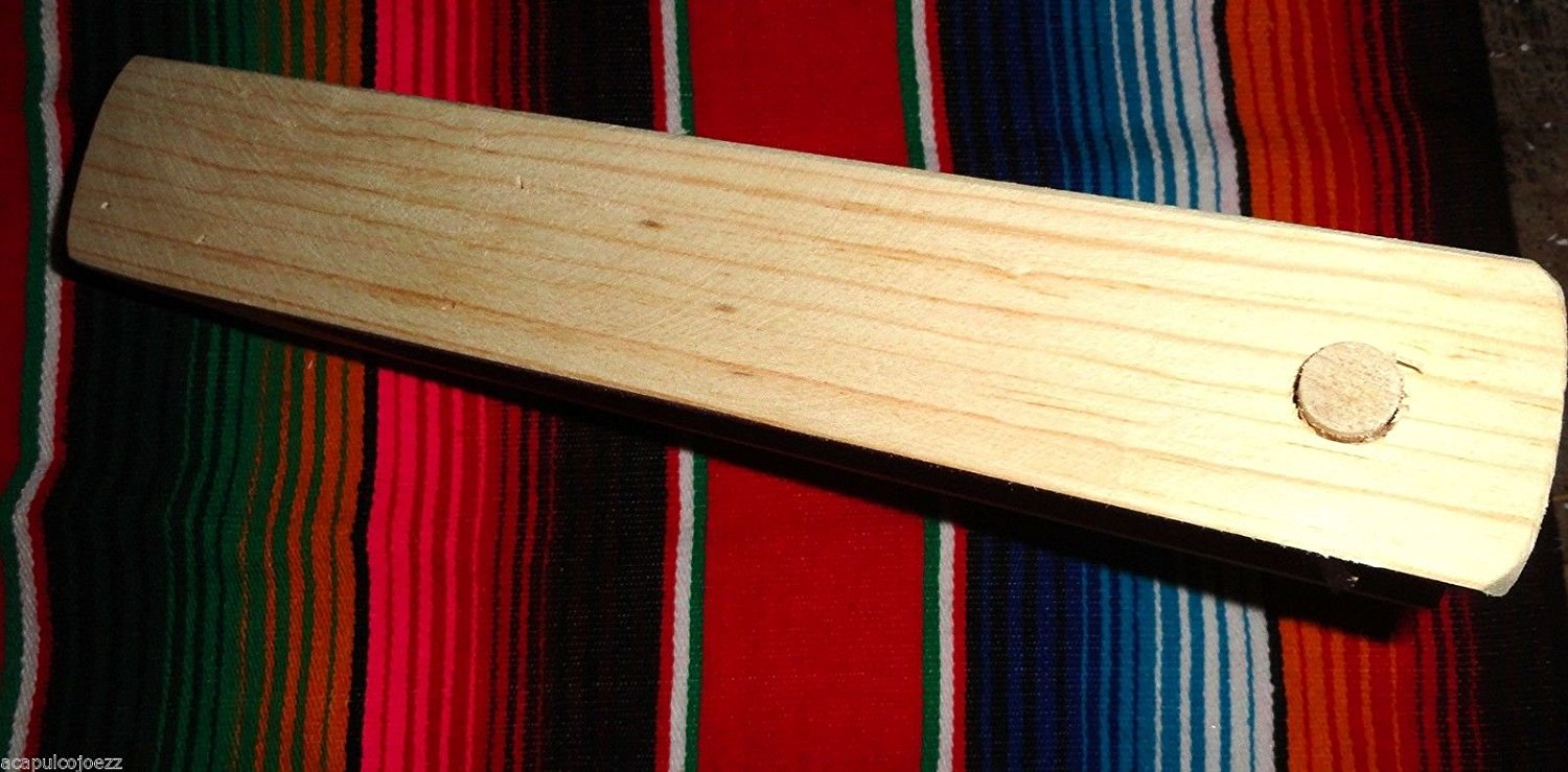 ONE Large Eardrum Loud Wood Noisemaker Grogger Matraca Ratchet Soccer ...