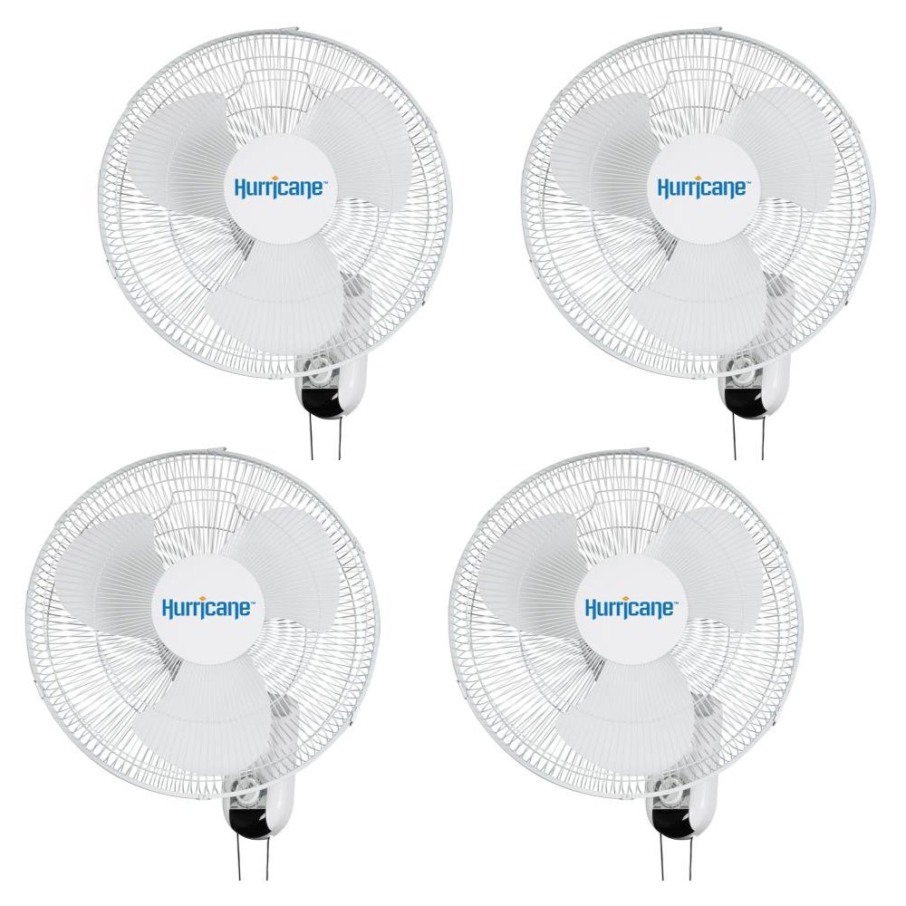 Hurricane Fans Classic 16" Wall Mount Oscillating Fan, 4 Count free ...