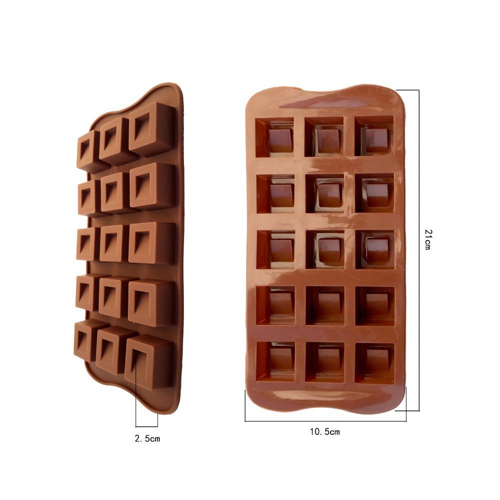 Dimpled Square Box Shape Chocolate Silicone Mold Baking Cake Decoration ...