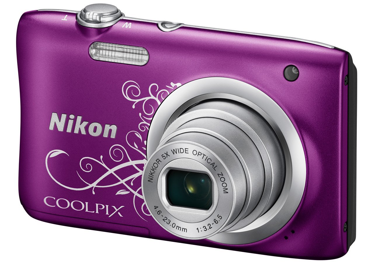 Nikon Coolpix A100 20MP Digital Camera (Purple) International Model No ...