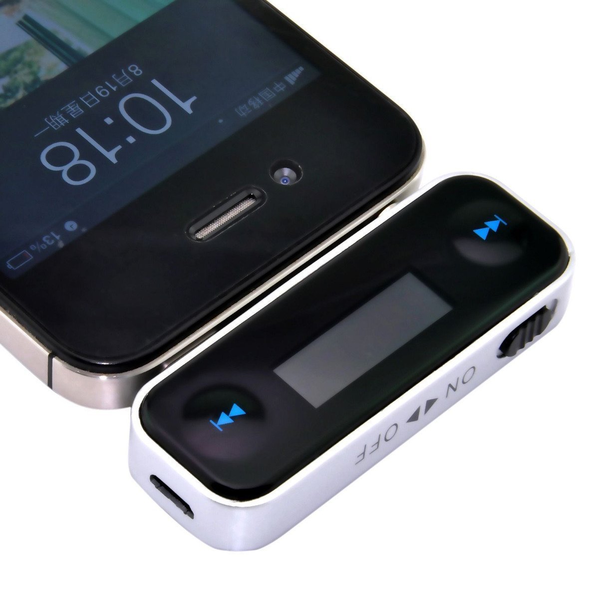 Wireless 3.5mm In-car Fm Transmitter for iPhone 6 5S Samsung Galaxy ...