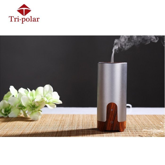 Tri-polar 50mlPortable Wood Grain Ultrasonic Mist Whisper-Quiet Vehicle ...