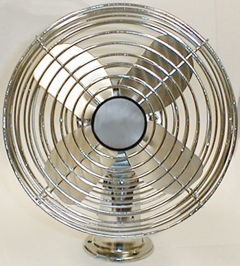 Power Products DF12V 12V DC All Metal Two Speed Chrome Dash Fan with 6 ...