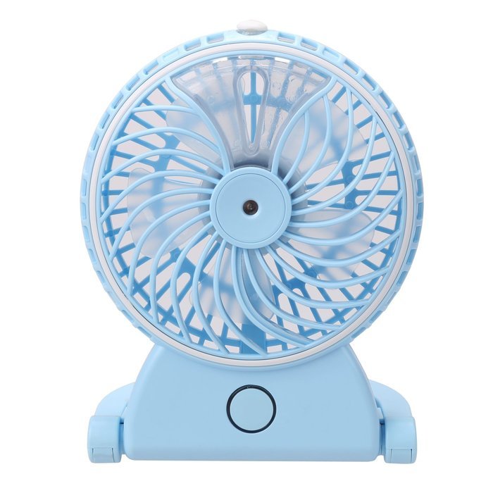 NEWSTYLE Table Fan with Spray Mist - Portable Mini USB Rechargeable ...