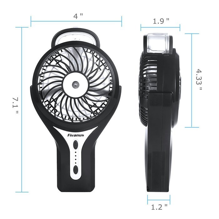 Mini Fan, Fivanus Portable Electric Handheld Misting Fan USB ...