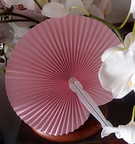 Quasimoon Pink Folding Paper Fan - (10 Pack) by PaperLanternStore N2 ...
