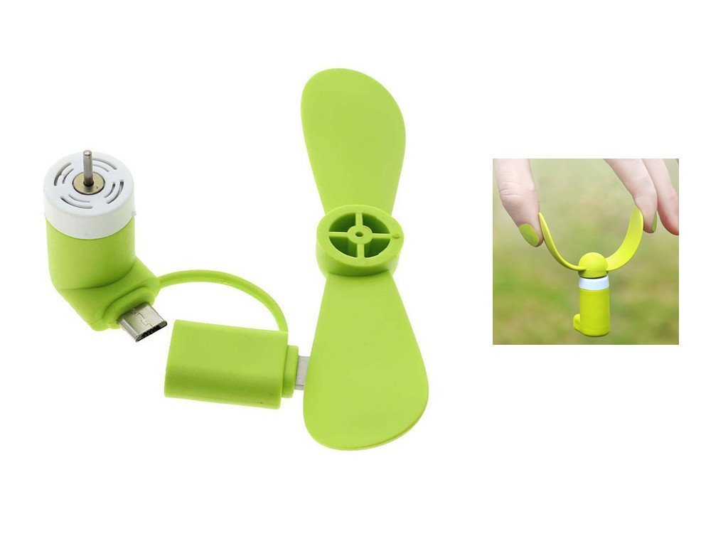 DShop Portable Micro USB and 8 Pin Lightning Mini Phone Fan Dock Handy ...