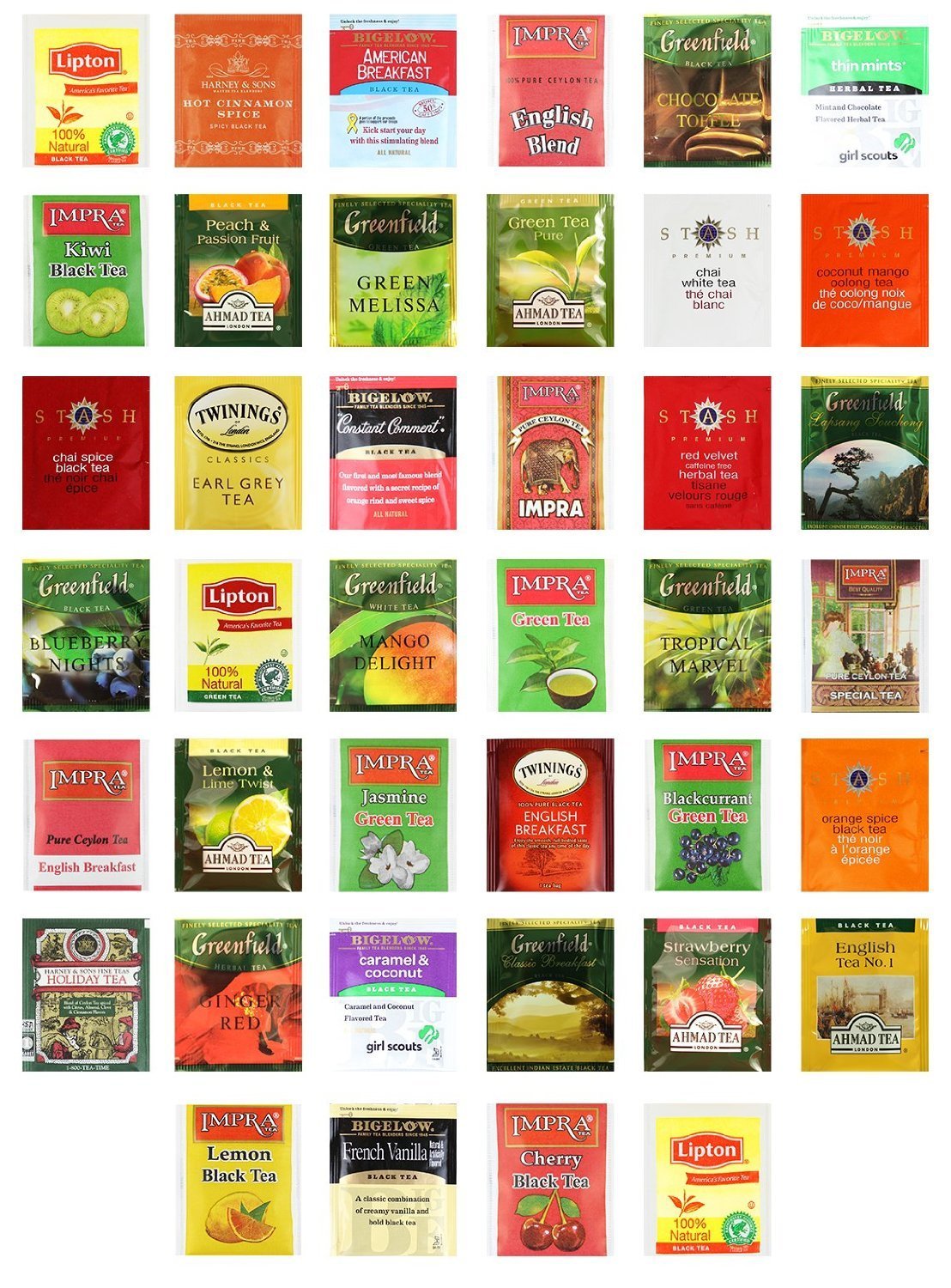 Custom Varietea Tea Bags Sampler Assortment Includes Mints (Pack of 40 ...