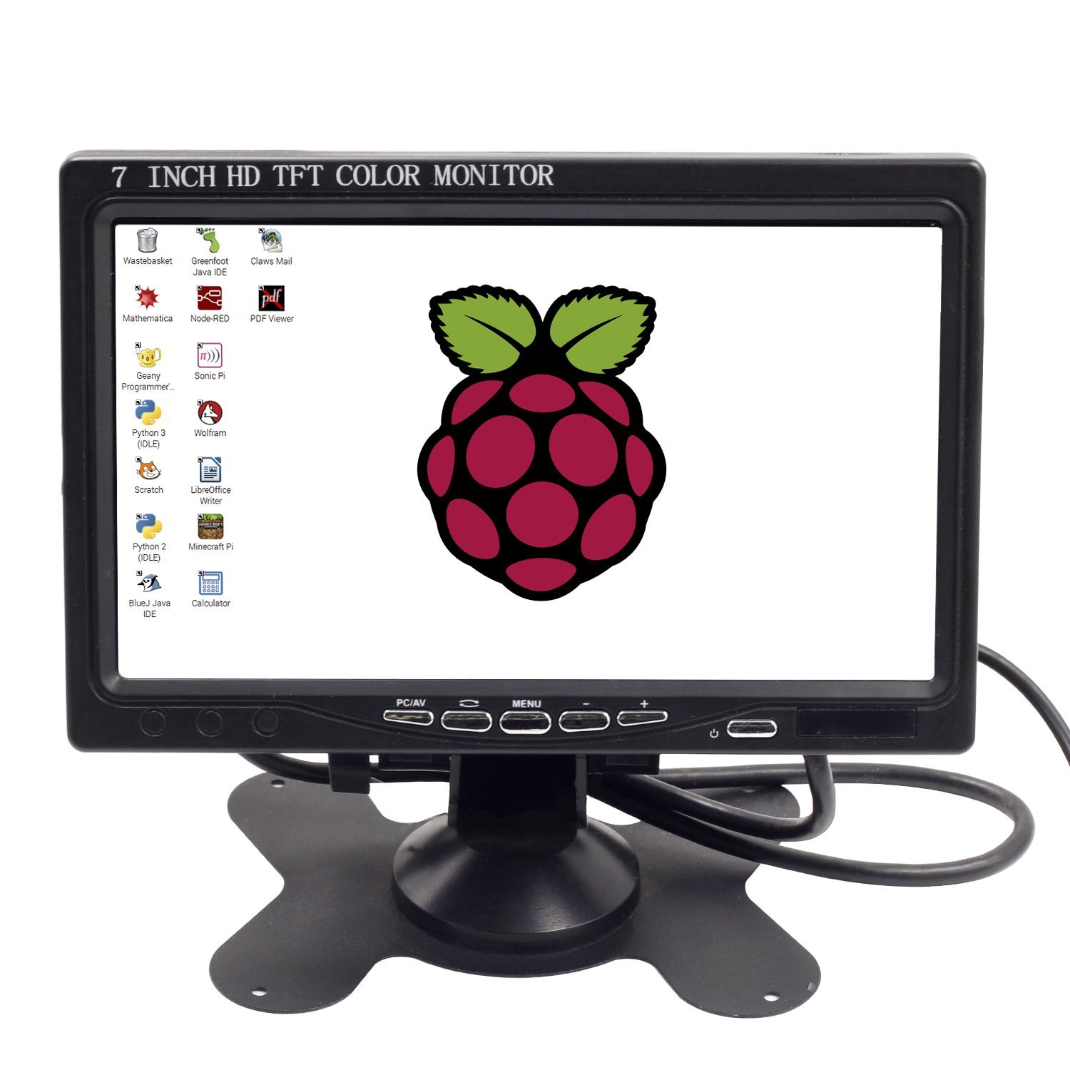 Sunfounder 7" HD 1024x600 TFT LCD Screen Display HDMI Monitor for ...