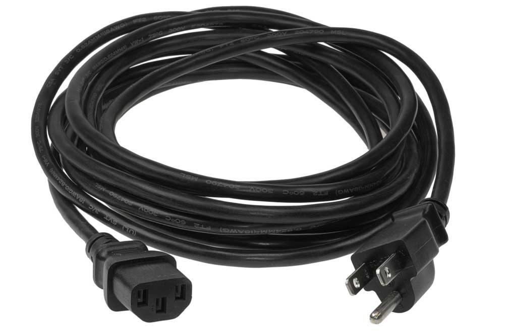 SF Cable, 15ft 18 AWG Universal Power Cord (IEC320 C13 to NEMA 5-15P ...