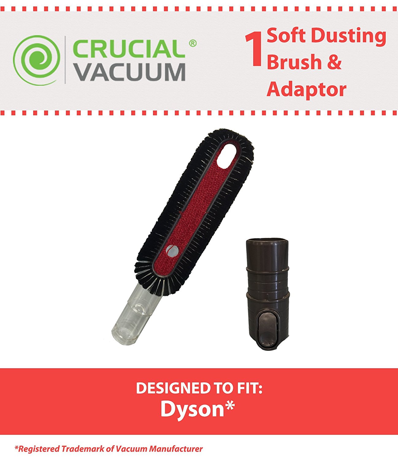 Dyson Soft Dusting Brush with Adaptor Fits DC28, DC27, DC25, DC24, DC18 ...