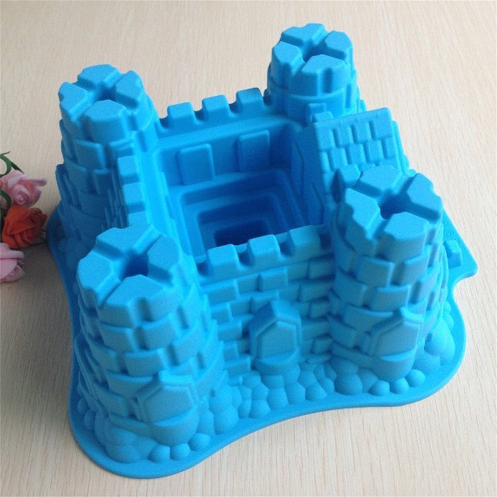 FLY Castle Shape Fondant Silicone Cake Mold Mould Baking Tools free ...