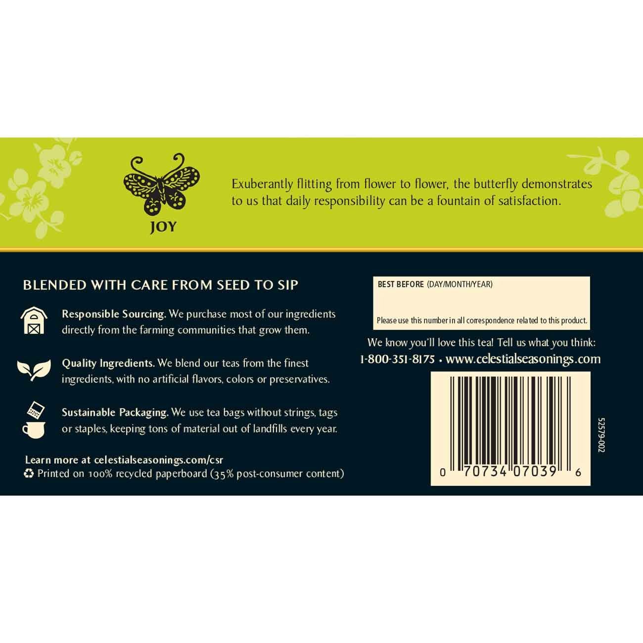 Celestial Seasonings Decaf Mint Green Tea, 20 Count (Pack of 6) N49 ...