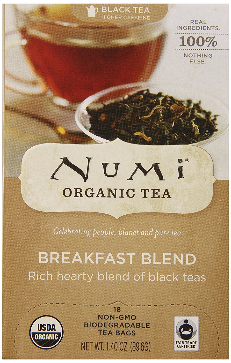 Numi Organic Tea Fair Trade Breakfast Blend - Morning Rise - Full Leaf ...