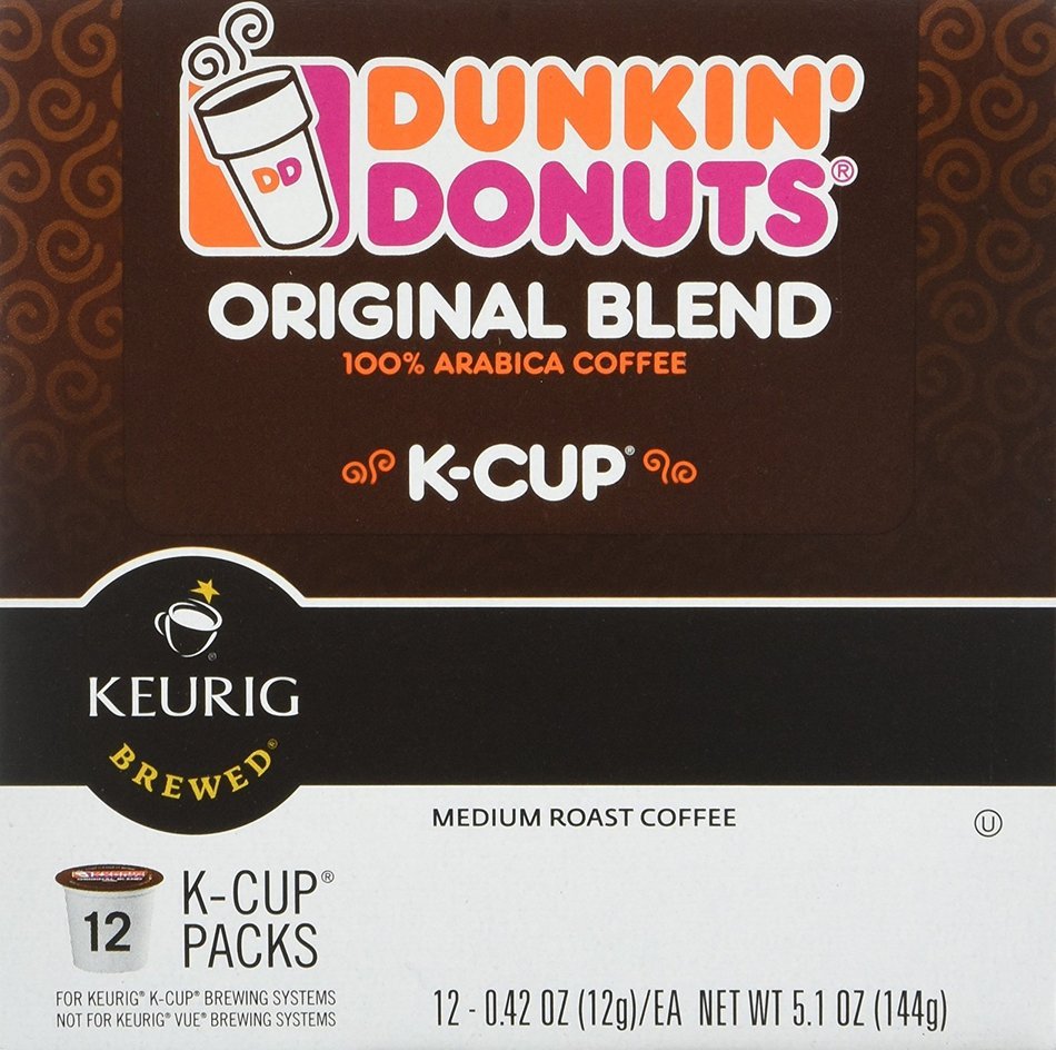 Dunkin Donuts K Cups Original Flavor Box Of 12 Kcups For Use In