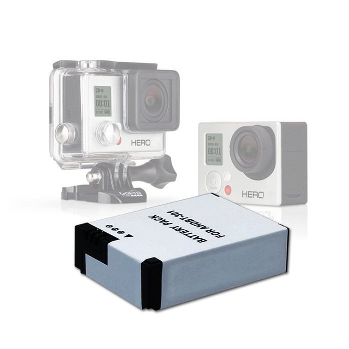 High Capacity Lithium-ion Battery Replacement for GoPro Hero3+, Hero3 ...