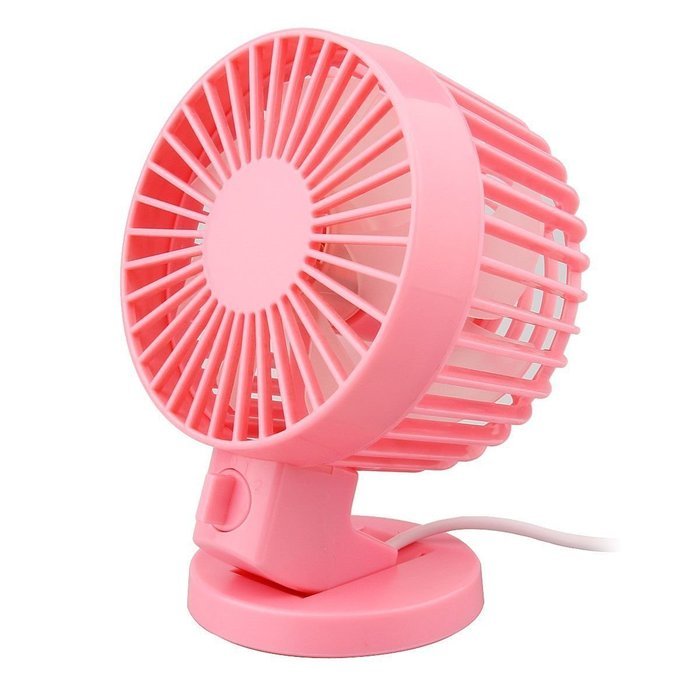 DealPeak Portable Dual Blade Strong Wind Super Mute Desk Table Fan USB ...