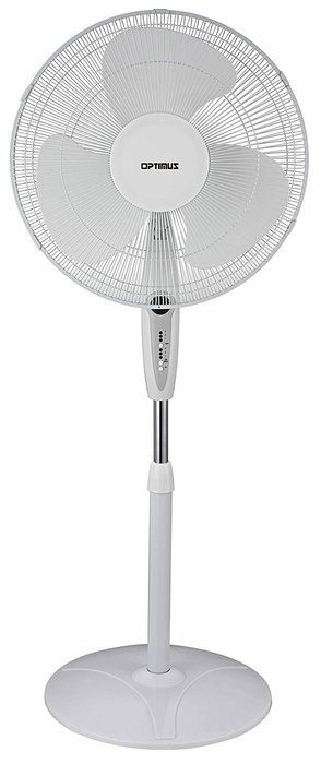 Optimus F-1672WH Oscillating Stand Fan with Remote Control, 16-Inch ...
