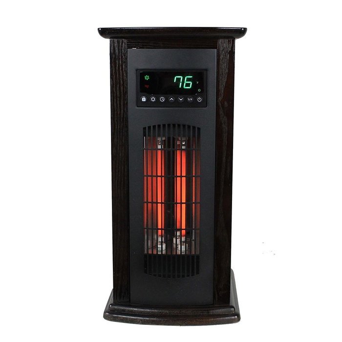 Youzee Portable Infrared Quartz Tower Heater/Fan, 1500W N3 free image ...