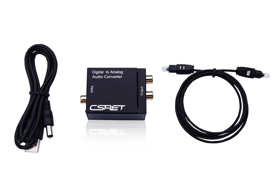 CSRET Digital to Analog Audio Converter Adapter, Coax and Optical ...