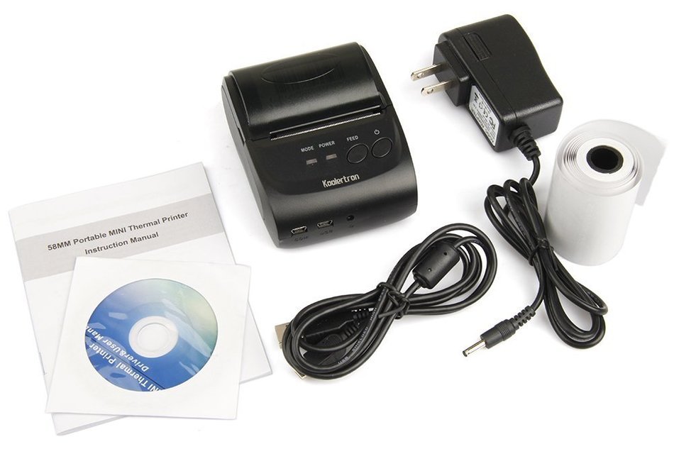 Koolertron USB And Bluetooth Wireless Mini POS Printer With 58mm ...
