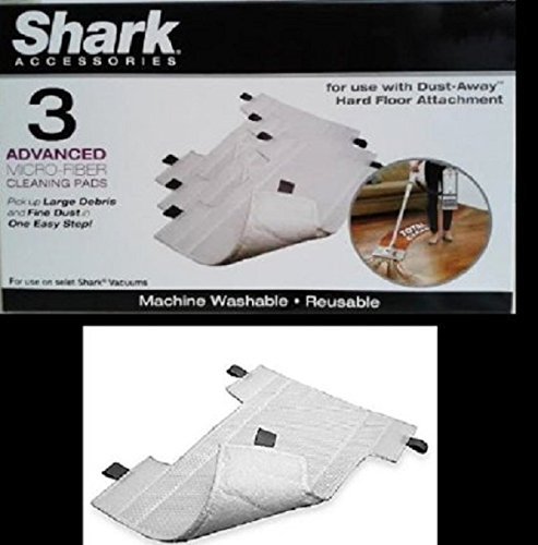 3 Genuine Shark Dust-Away Advanced Micro-Fiber Replacement Pads ...