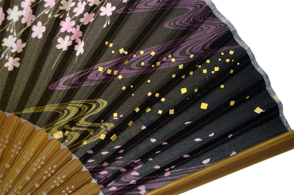 TANG DYNASTY(TM) High Quality Japanese Silks Hand Fan Cherry Handheld ...