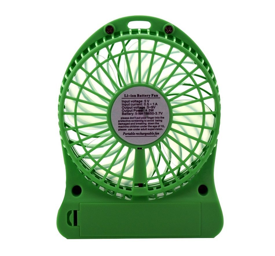 Happy-top® 4-inch Vanes 3 Speeds Mini Hand Held Portable USB Fan with ...