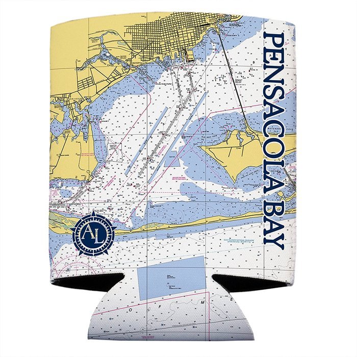 Altered Latitudes Pensacola Bay Chart Standard Beverage Cooler (6-Pack ...