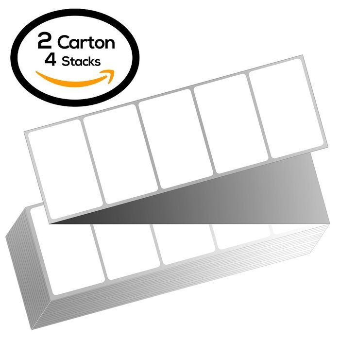 4 x 2 Fanfold Zebra Compatible Direct Thermal Labels (2 Cartons) for ...