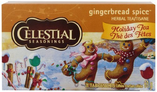 Celestial Seasonings Holiday Tea Gingerbread Spice Herb Tea, 20-count (Pack of 2) free image ...