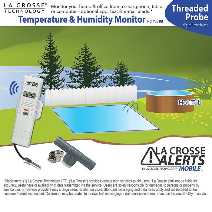 La Crosse Alerts Mobile Wireless 926-251031-HT Monitor System with Hot ...