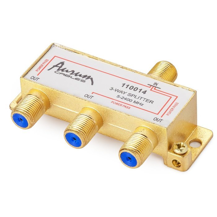 Aurum Cables 8-way Coax Cable Splitter F-type for Video VCR Cable Tv ...