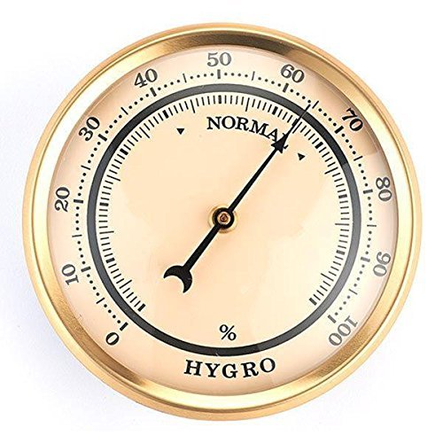 Hygrometer w/Ivory Dial and Brushed Gold Bezel free image download