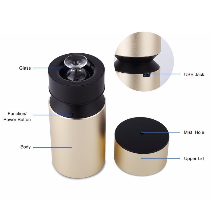 Usb Aromatherapy Pure Essential Oil Diffuser For Car-Portable Travel ...